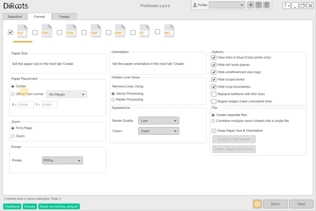 Formats Tab - DiRoots.ProSheets.Releases