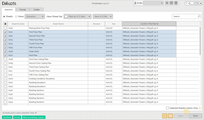 Formats Tab - DiRoots.ProSheets.Releases