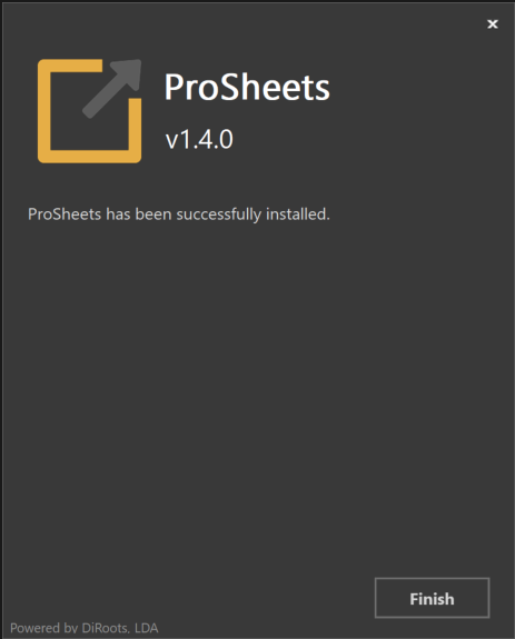 Getting Started - DiRoots.ProSheets.Releases